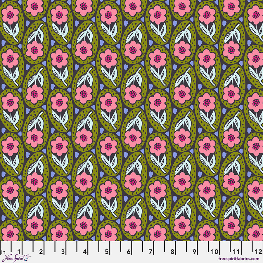 Anna Maria "Brave" Giggle in Olive - Half Yard – Whim So Doodle