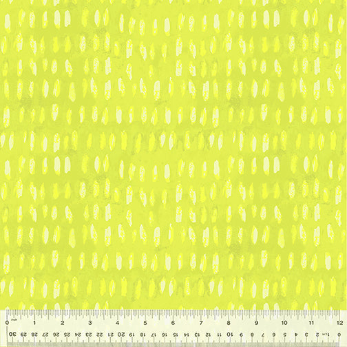 "Bright World" Strokes in Limelight - Half Yard – Whim So Doodle