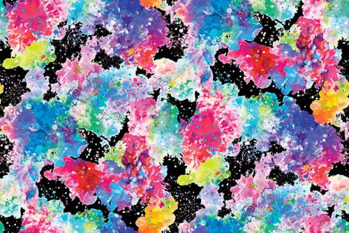 "Gradients Euphoria" Color Bursts in Midnight - Half Yard – Whim So Doodle