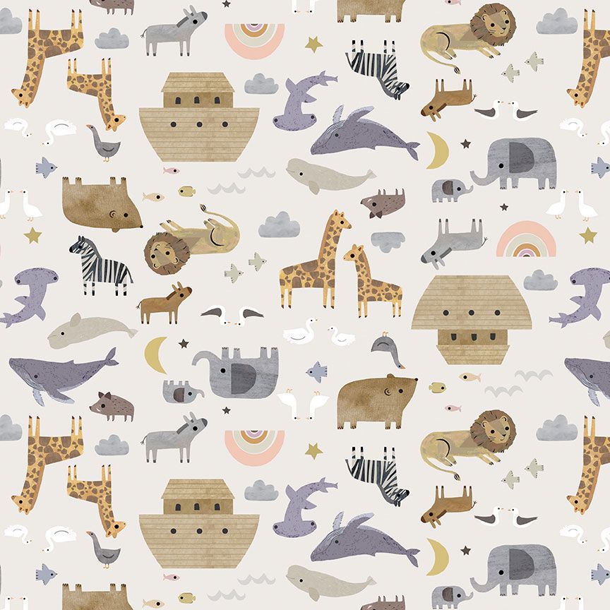 Dear Stella "Noah's Ark"- The Ark in Dusk - Half Yard – Whim So Doodle