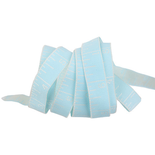 Tula Pink Ribbon - "Measure Twice" - Waterfall - 5/8" – Whim So Doodle