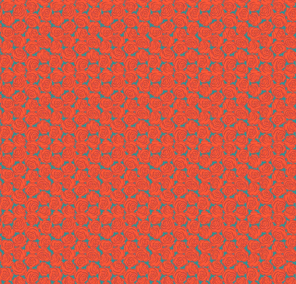 "Yesterday" - Rosette in Tomato - Half Yard – Whim So Doodle